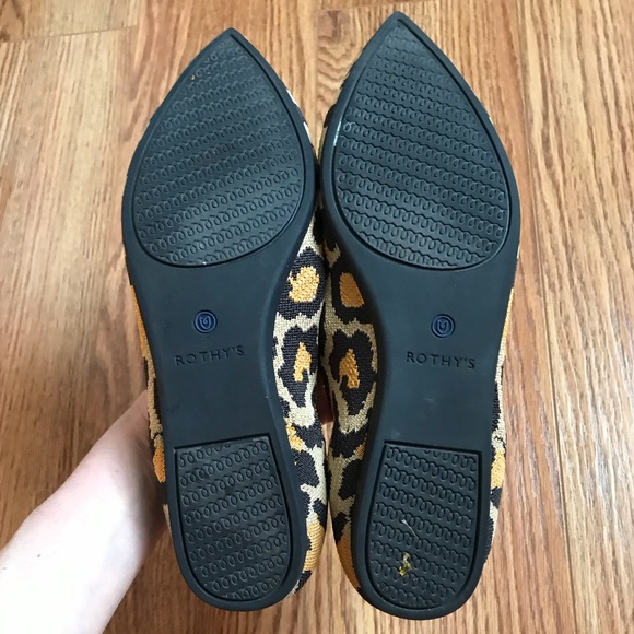 Rothy's | Shoes | Rothys The Point Big Cat Pointed Toe Leopard Print ...